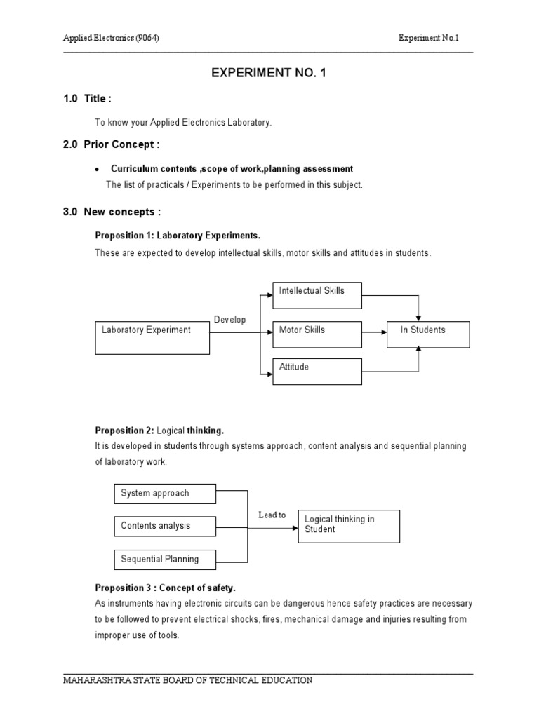Experiment No 1 1 0 Title Pdf Power Supply Laboratories