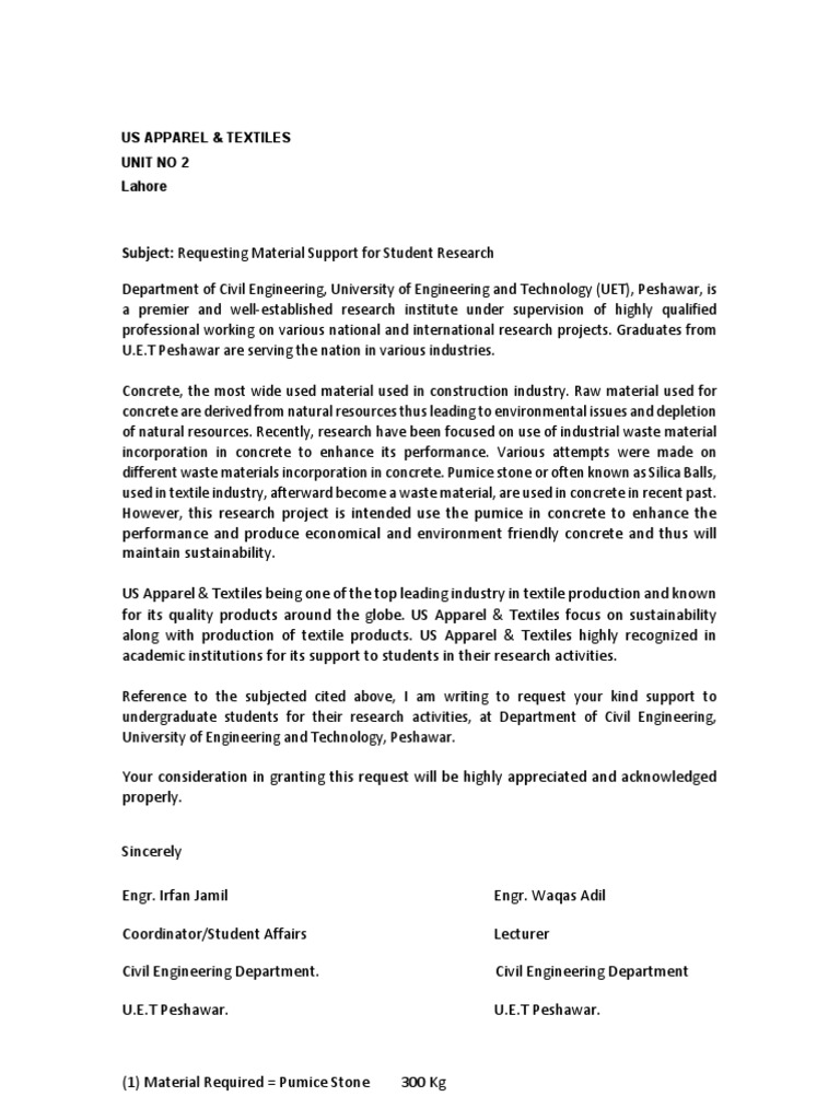 Material Proposal For Pumice | PDF | Art | Technology & Engineering