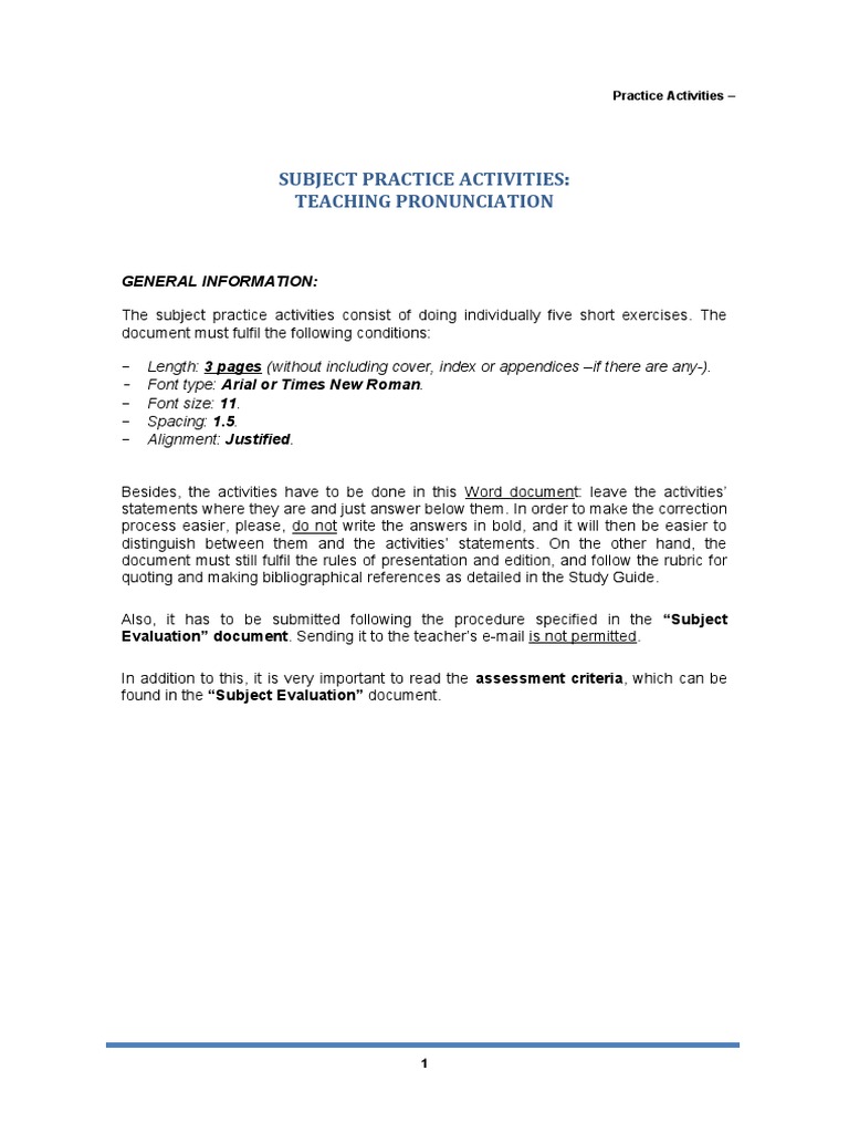 Teaching Pronunciation Practice Activities | PDF | Learning | Cognitive ...