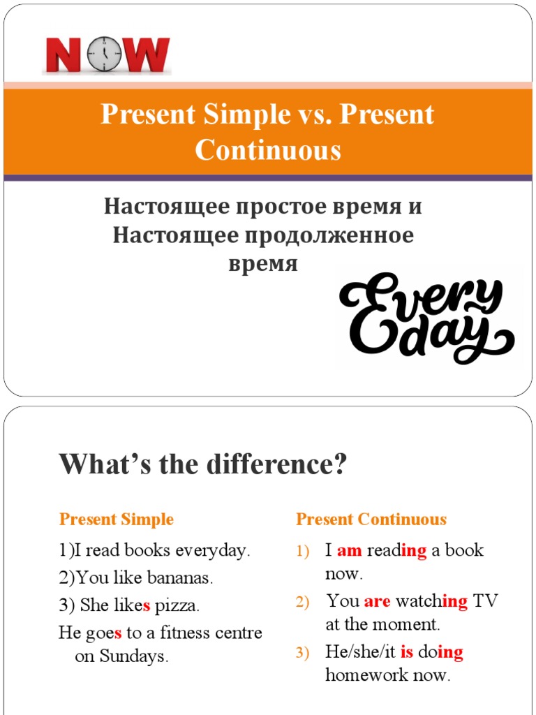 Present Simple Vs Present Continuous | PDF
