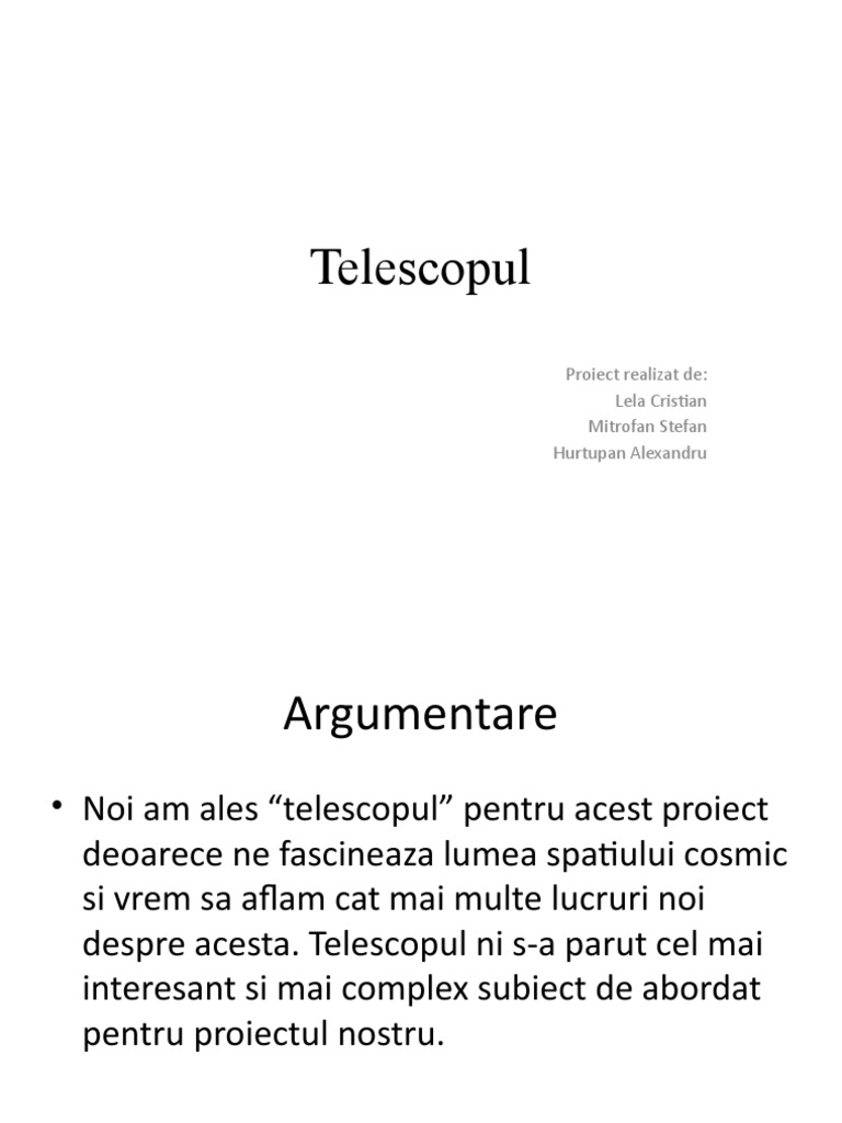 Telescopul | PDF
