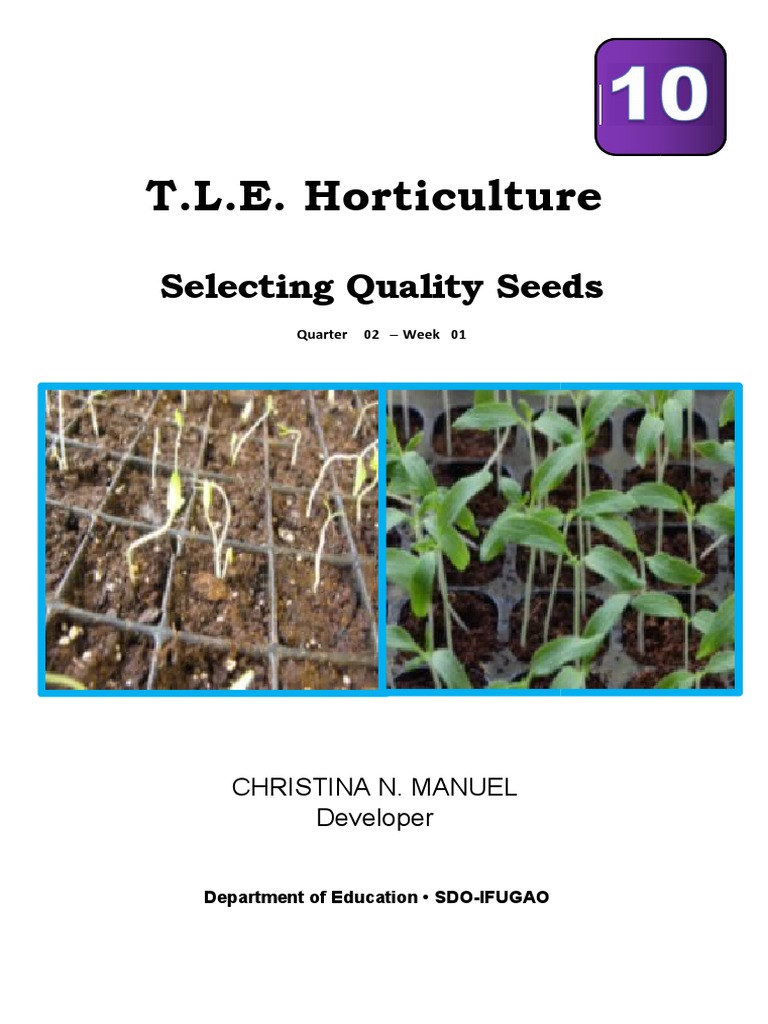 Grade 10 Agri Module 2 Q2 | PDF | Seed | Germination
