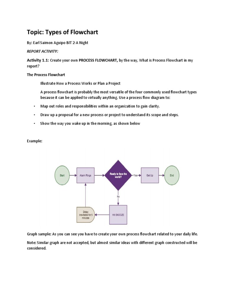 Topic: Types of Flowchart: Activity 1.1 | PDF | Career & Growth | Art
