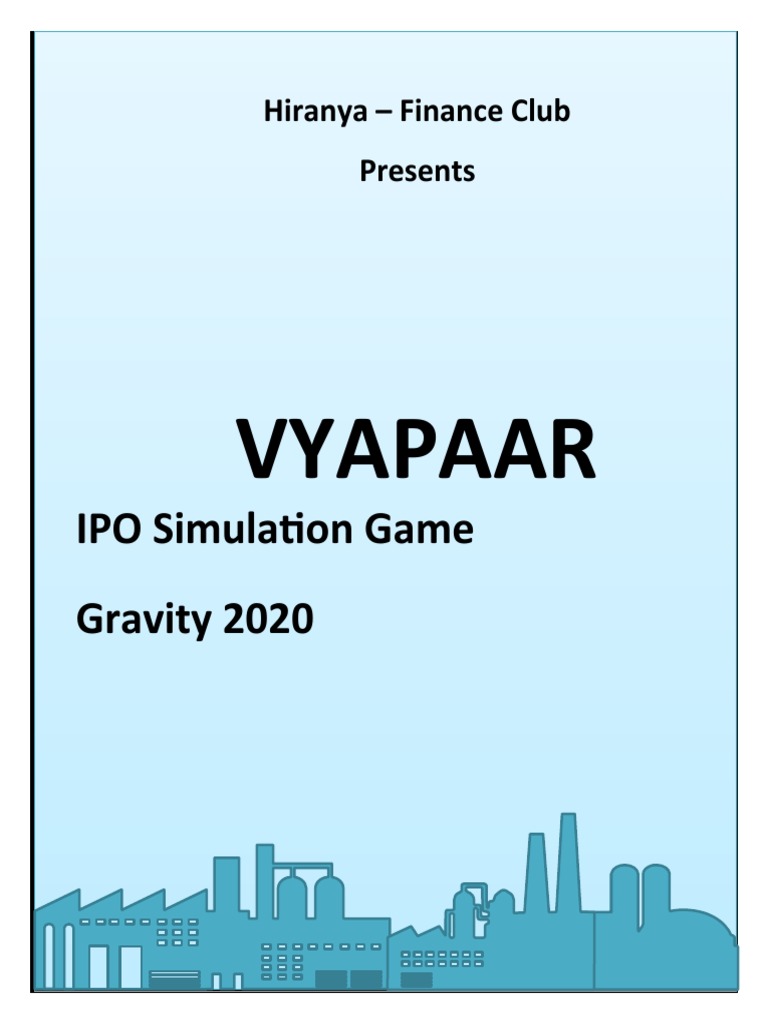 Vyapaar: IPO Simulation Game Gravity 2020 | PDF | Initial Public ...