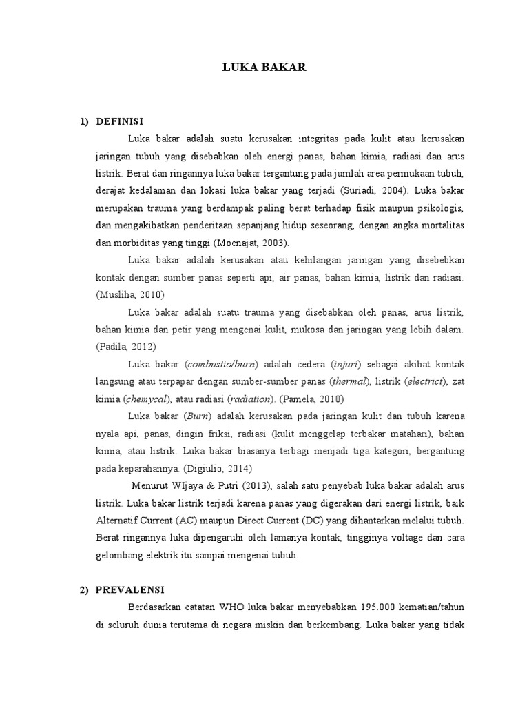 Luka Bakar Mba Tika | PDF