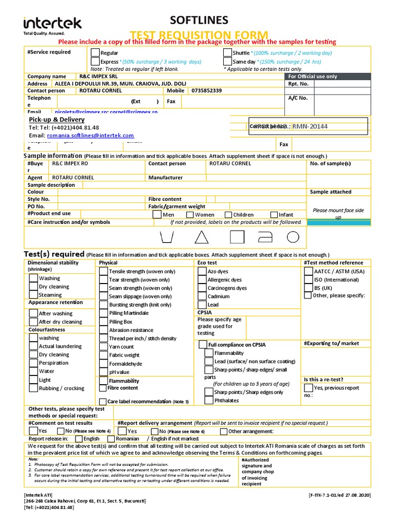 Solicitare Raport Intertek | PDF | Tort | Indemnity