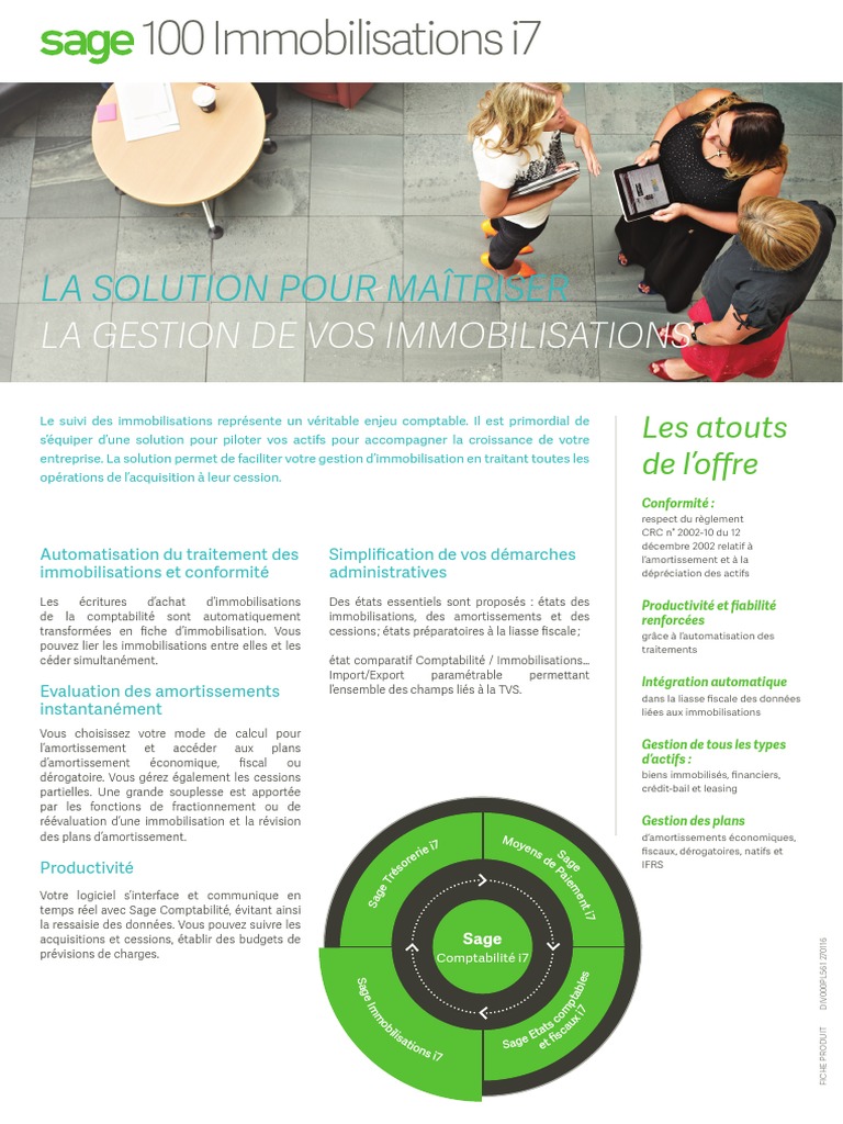 Fiche Sage 100 Immobilisations I7 PDF | PDF | Dépréciation | Leasing