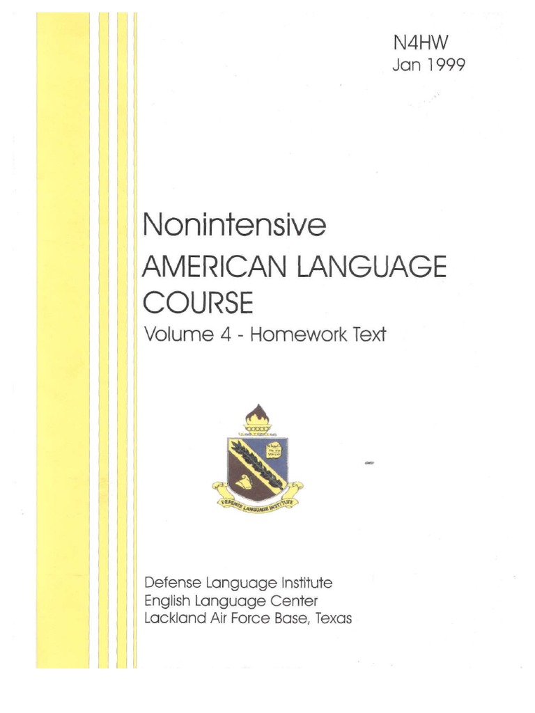 A. AMERICAN LANGUAGE COURSE. VOLUME 4 - HOMEWORK TEXT (1 - 94 Pag) | PDF