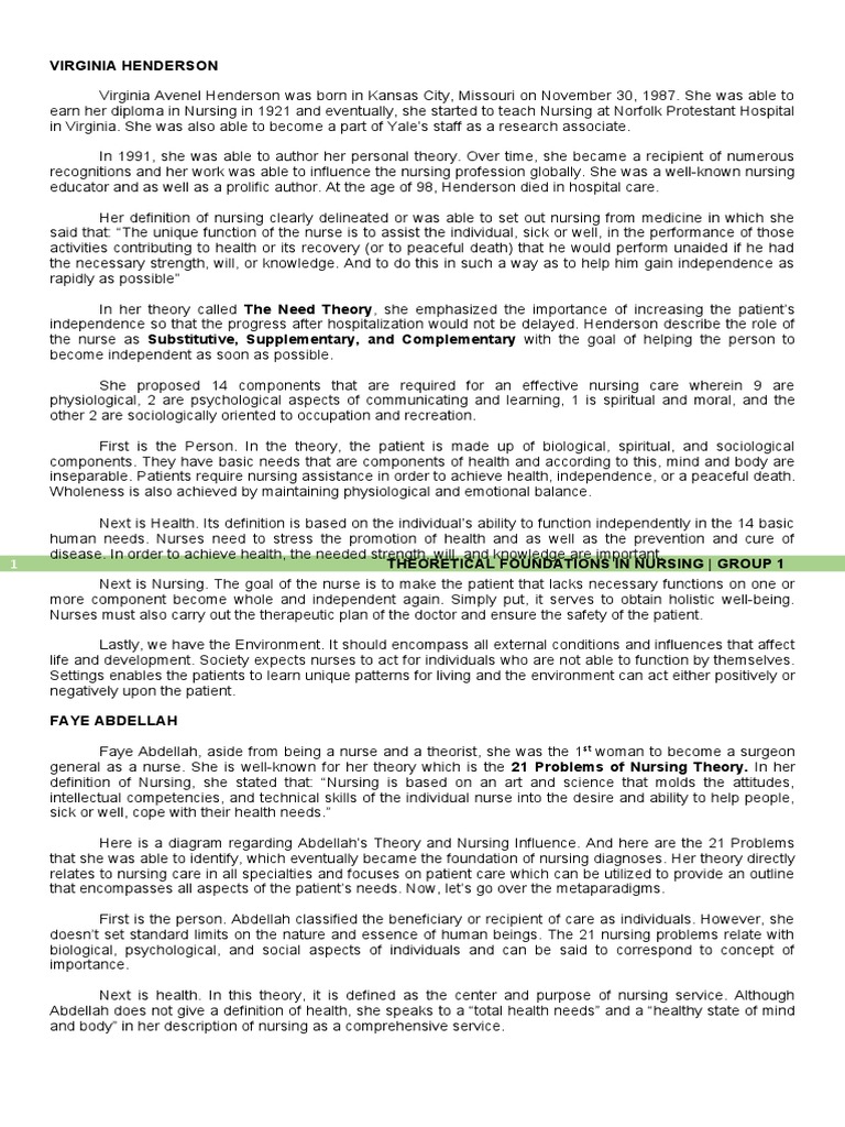 TFN Report Summary | PDF | Nursing | Theory