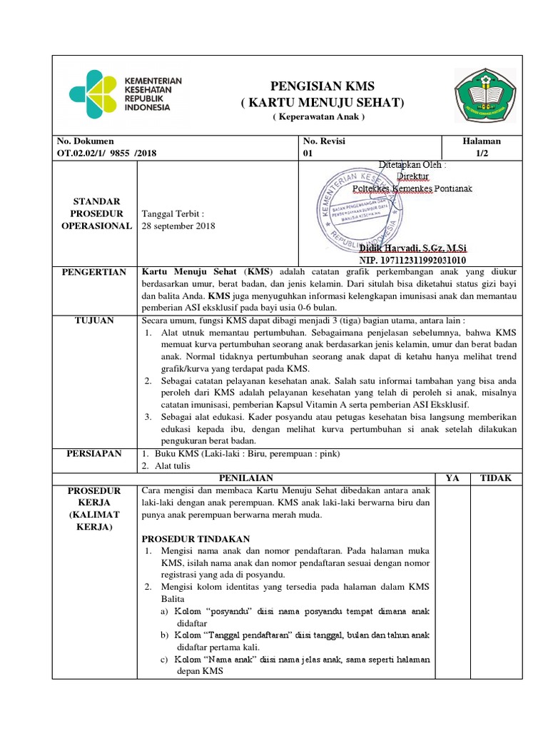 Sop Pengisian KMS | PDF