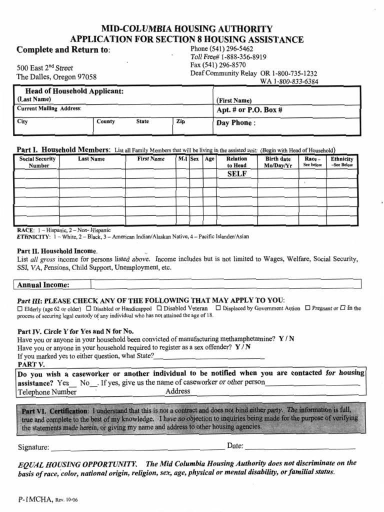 Sect 8 App 1.20.20 PDF | PDF | Section 8 (Housing) | Social Security ...