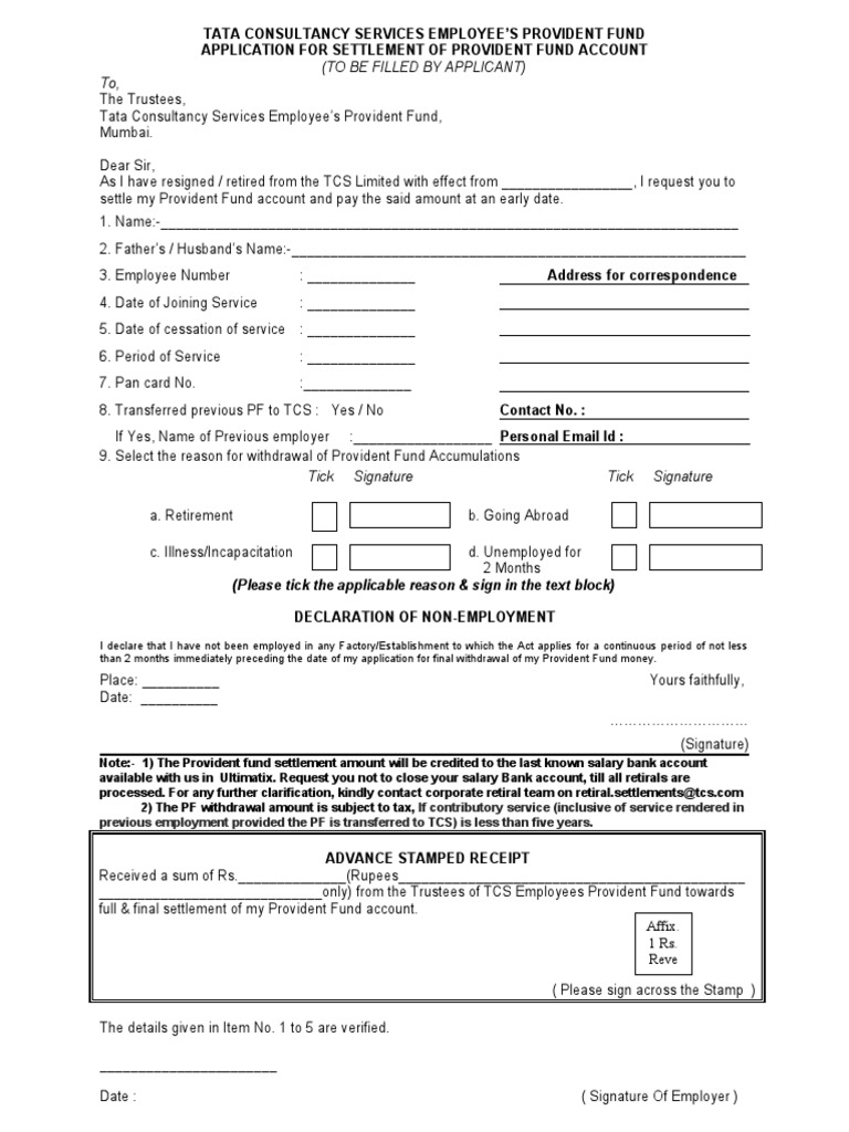 Artifact 4 - PF Withdrawal Form | PDF | Government Finances | Taxes
