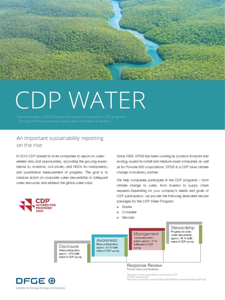 2021 DFGE CDP Water en Web PDF | PDF | Sustainability | Water