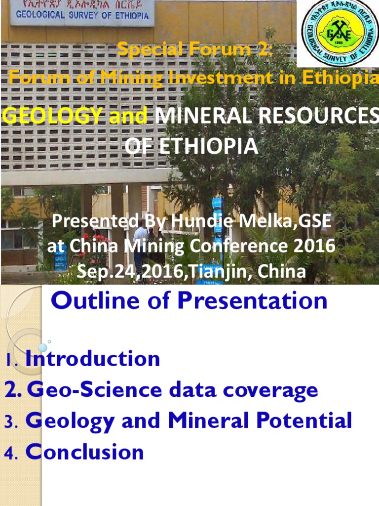 Mineral Potential in Ethiopia | PDF | Rock (Geology) | Geology