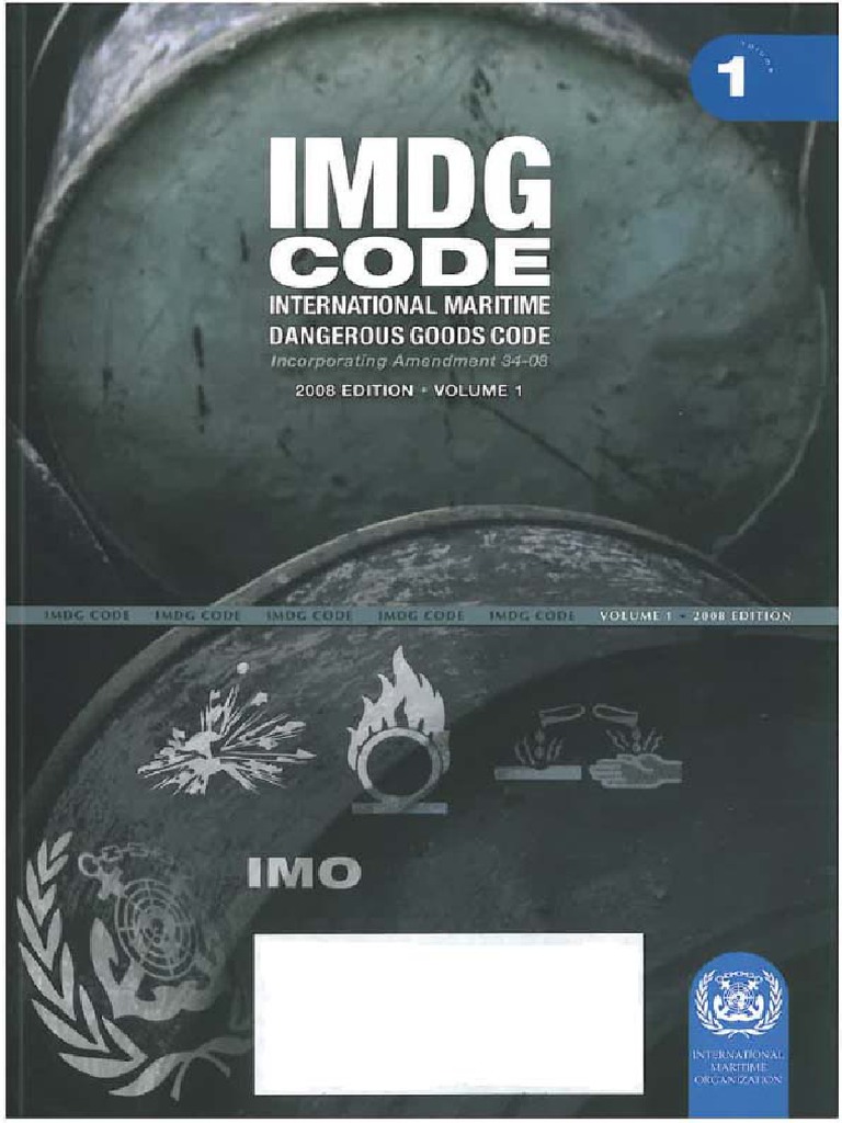 Imdg Code 2008 Vol 1 | PDF