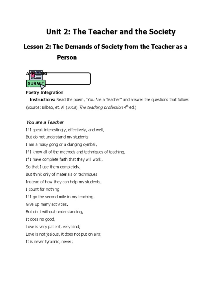 Kami Export - Teaching Prof Applying 1 in Unit 2 Lesson Poem 1 | PDF ...