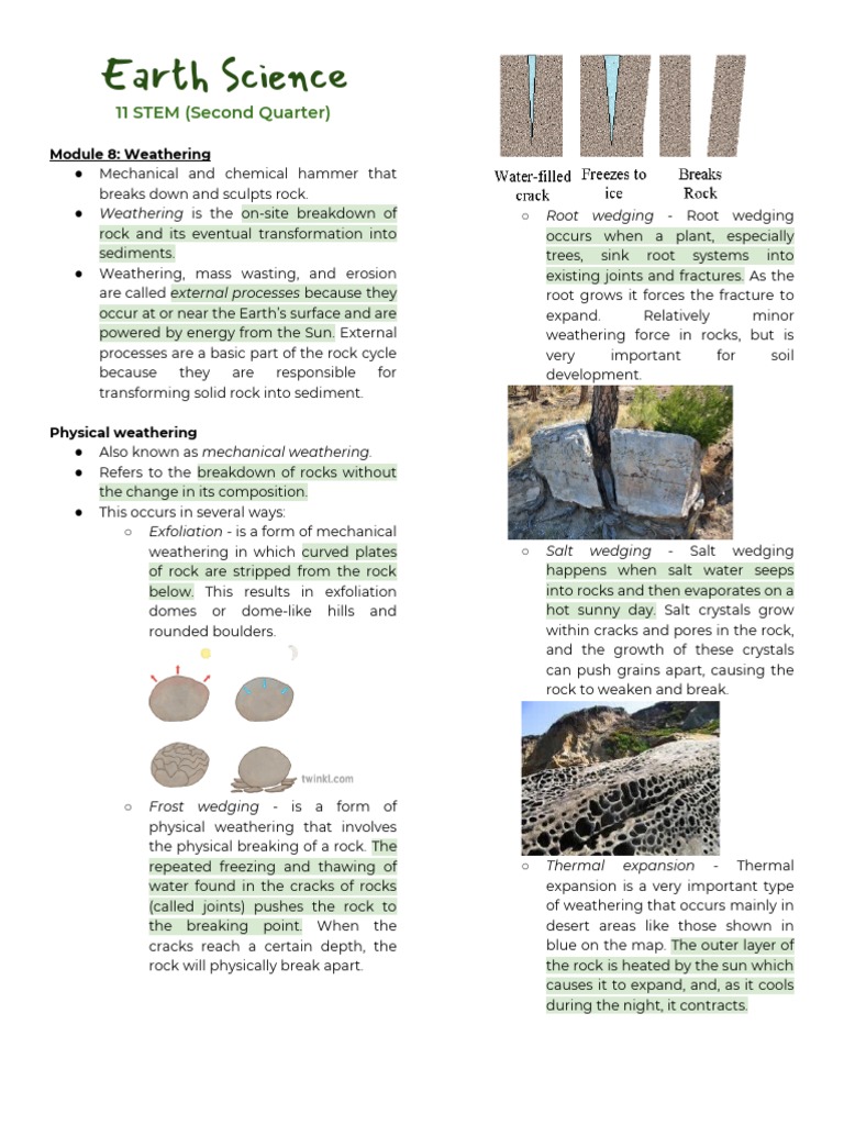 Earth Science (Second Quarter) | PDF | Weathering | Magma
