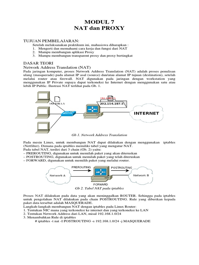 Modul E-Learning NAT Dan Proxy | PDF | Komputer