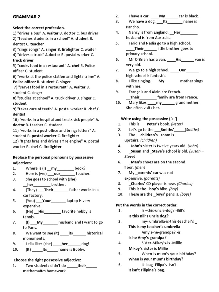 Grammar 2 | Download Free PDF | English Language | Grammar