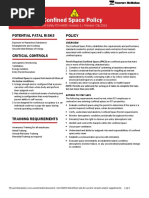 Confined Space SOP | PDF | Ventilation (Architecture) | Safety