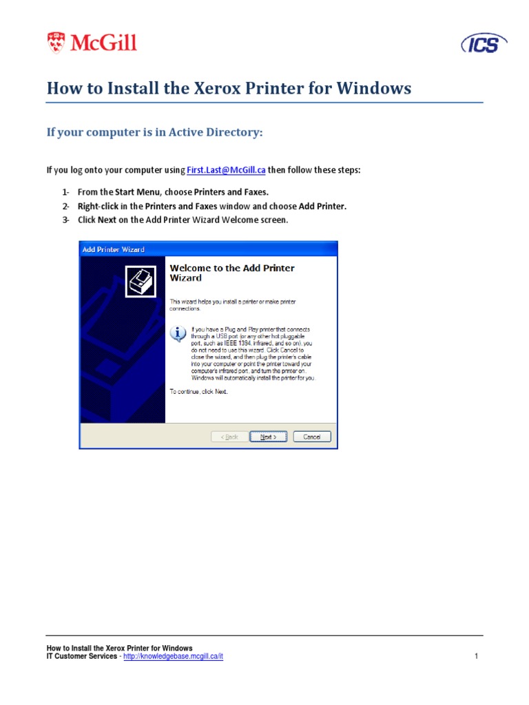Install Xerox Printer on Windows | PDF | Printer (Computing) | Computer ...