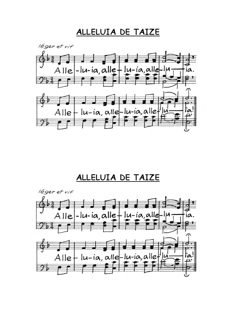 Alleluia de Taize PDF | PDF