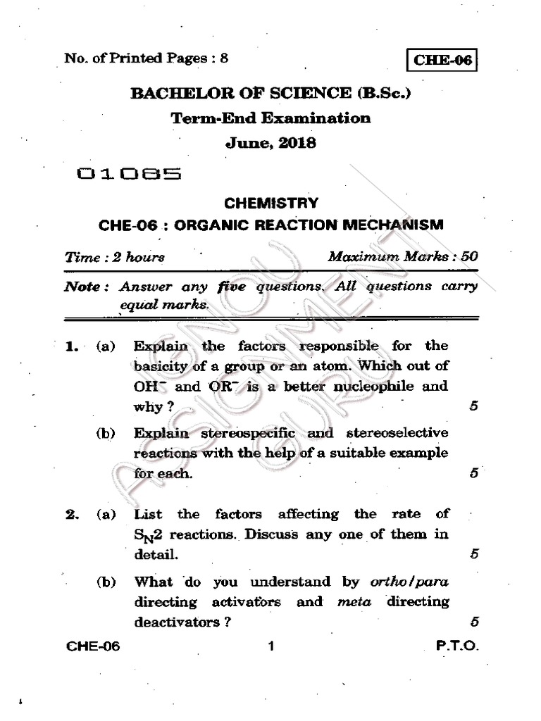 CHE-06 ENG-J18 Compressed | Download Free PDF | Alkene | Chemical Reactions