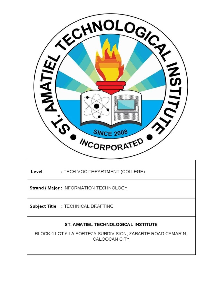 Level: Tech-Voc Department (College) : St. Amatiel Technological ...