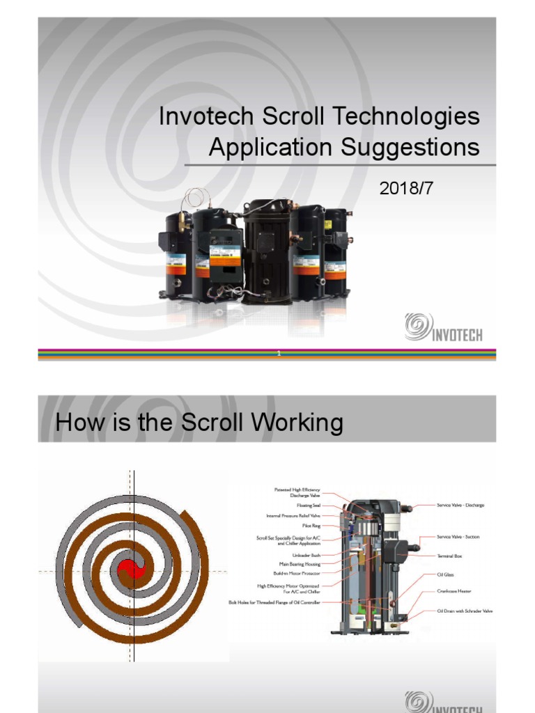 Invotech Scroll Technologies - Application Suggestions | PDF | Pipe (Fluid Conveyance) | Pump
