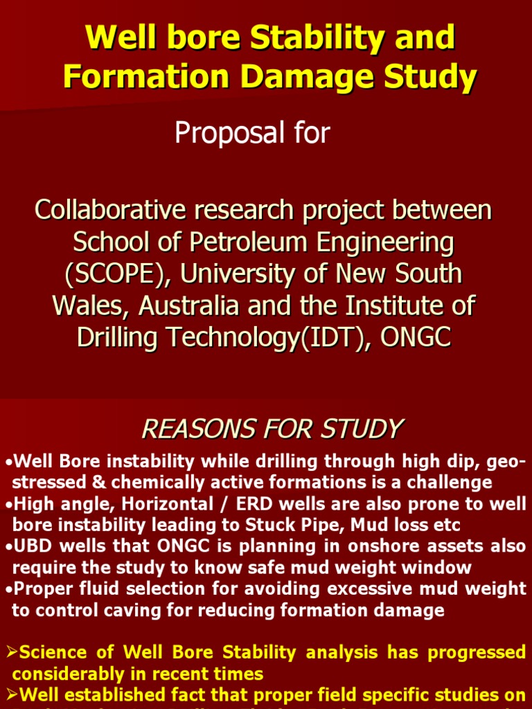 Wellbore Stability and Formation Damage Study | PDF | Oil Well | Porosity