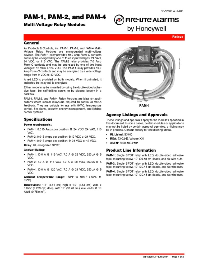 PAM-1, PAM-2, and PAM-4: Multi-Voltage Relay Modules | PDF | Relay ...