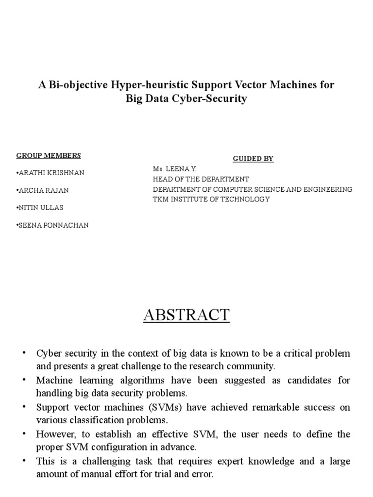 A Bi Objective Hyper Heuristic Support Vector Machines For Big Pdf