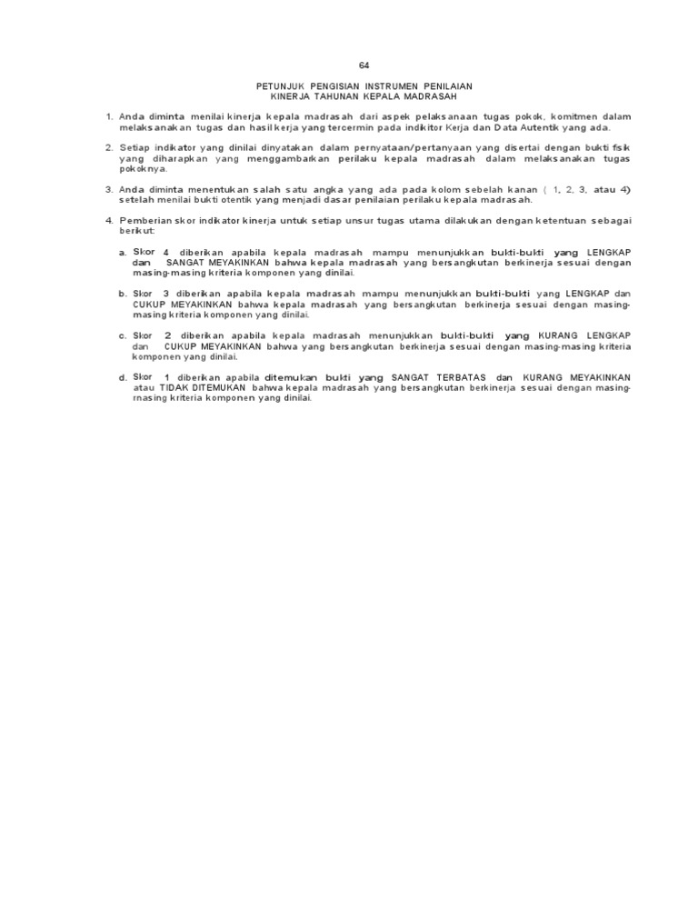 Petunjuk Pengisian PKKM (Kep - Dirjen Pendis No 1111 - 2019) | PDF