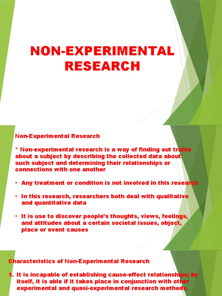 Non-Experimental Research | PDF | Survey Methodology | Qualitative Research