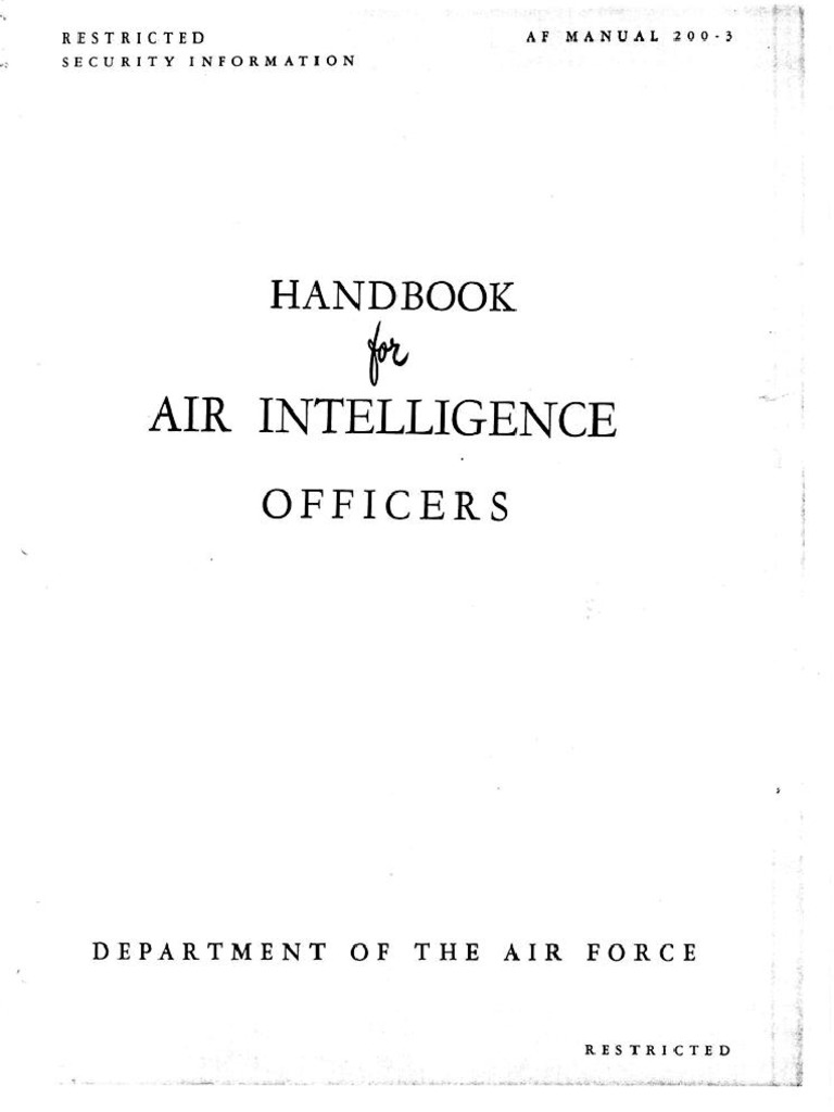 Handbook Air Intelligence May 1953 | PDF