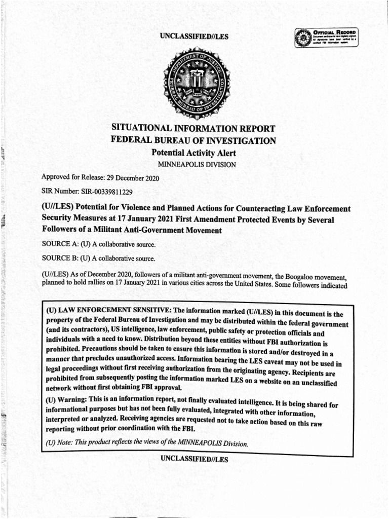 FBI Activity Alert | PDF