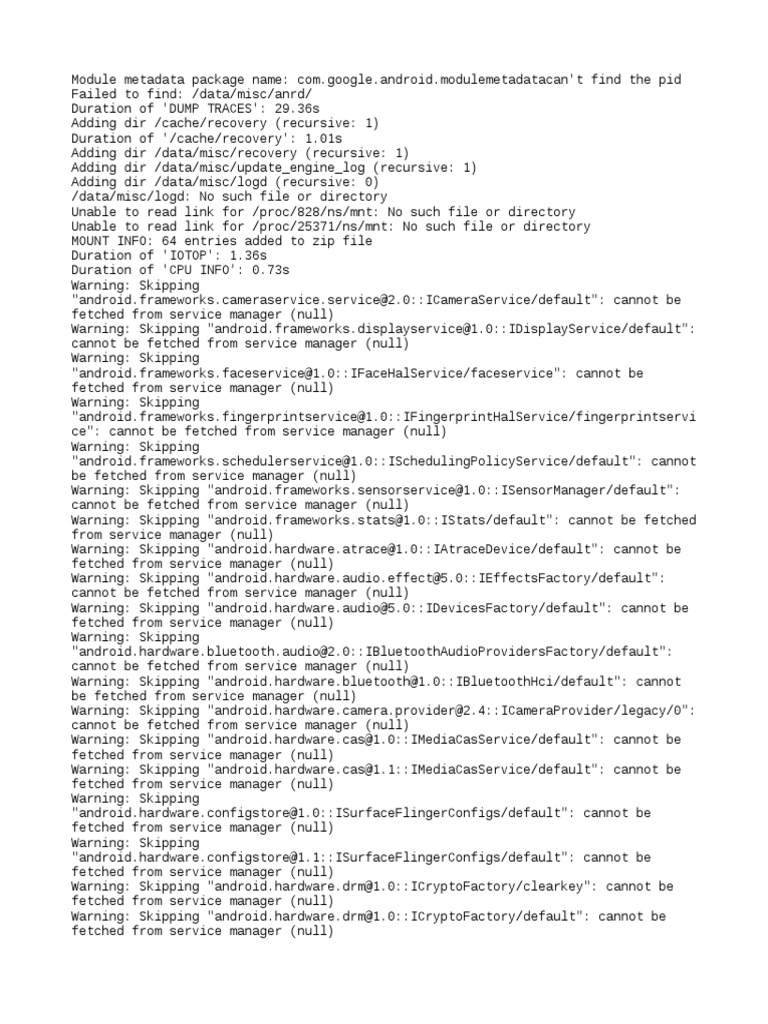 Bugreport RMX1931 QKQ1.191021.002 2021 01 10 22 59 40 Dumpstate - Log 25282 | PDF | Data ...