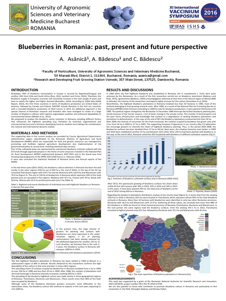 Blueberries in Romania: Past, Present and Future Perspective | PDF ...