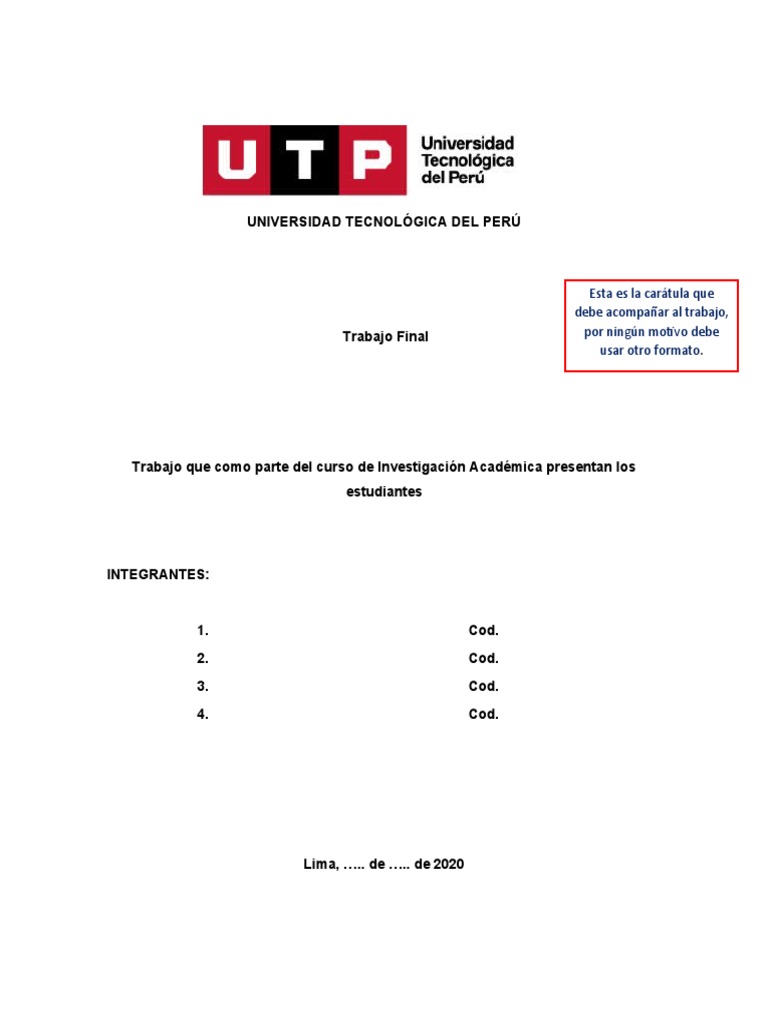 Portada de Trabajo Final | PDF