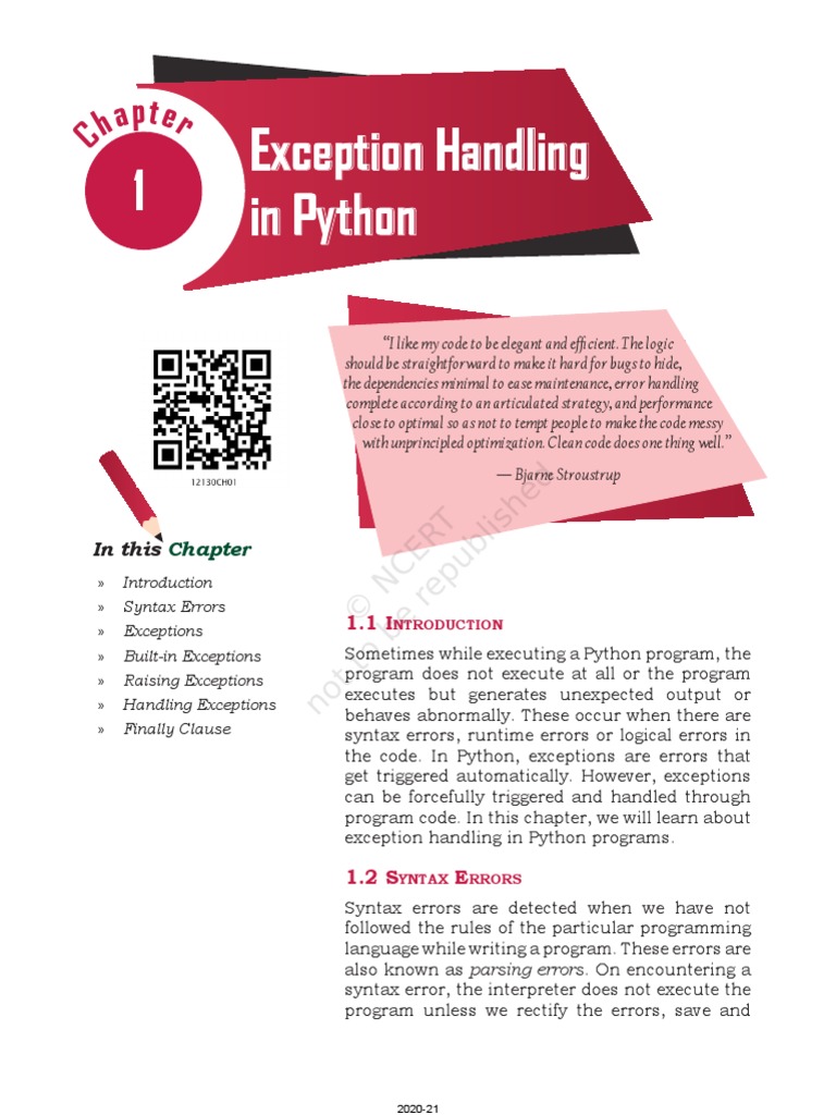 1 Exception Handling in Python | PDF | Computer Program | Programming