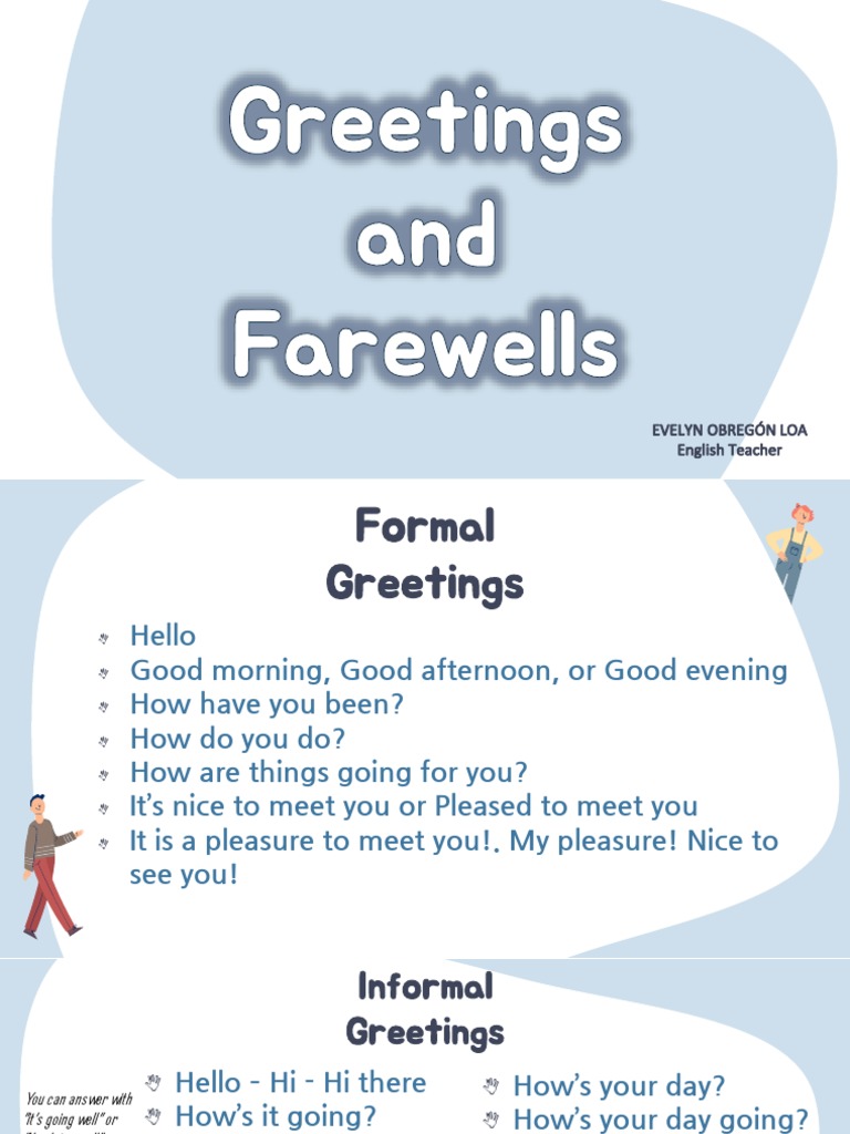 Formal and Informal Greetings, Farewells, and Useful Phrases | PDF