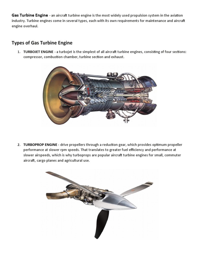 An In-Depth Look at the Types and Components of Gas Turbine Aircraft ...