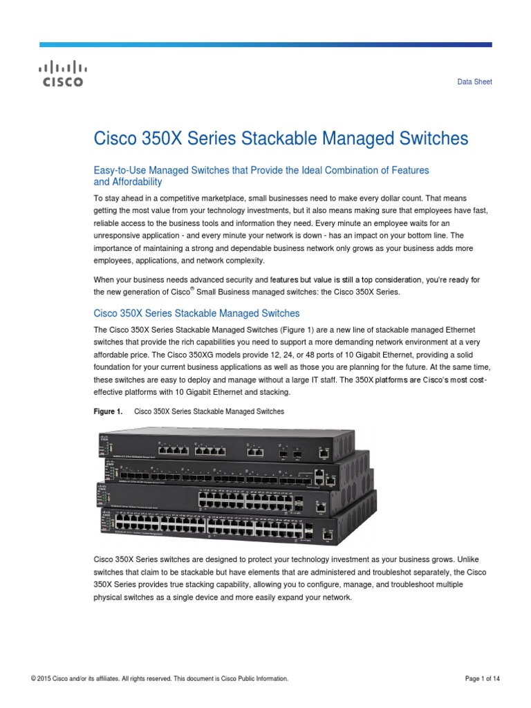 Cisco 350X Series Stackable Managed Switches | PDF | I Pv6 | Computer ...