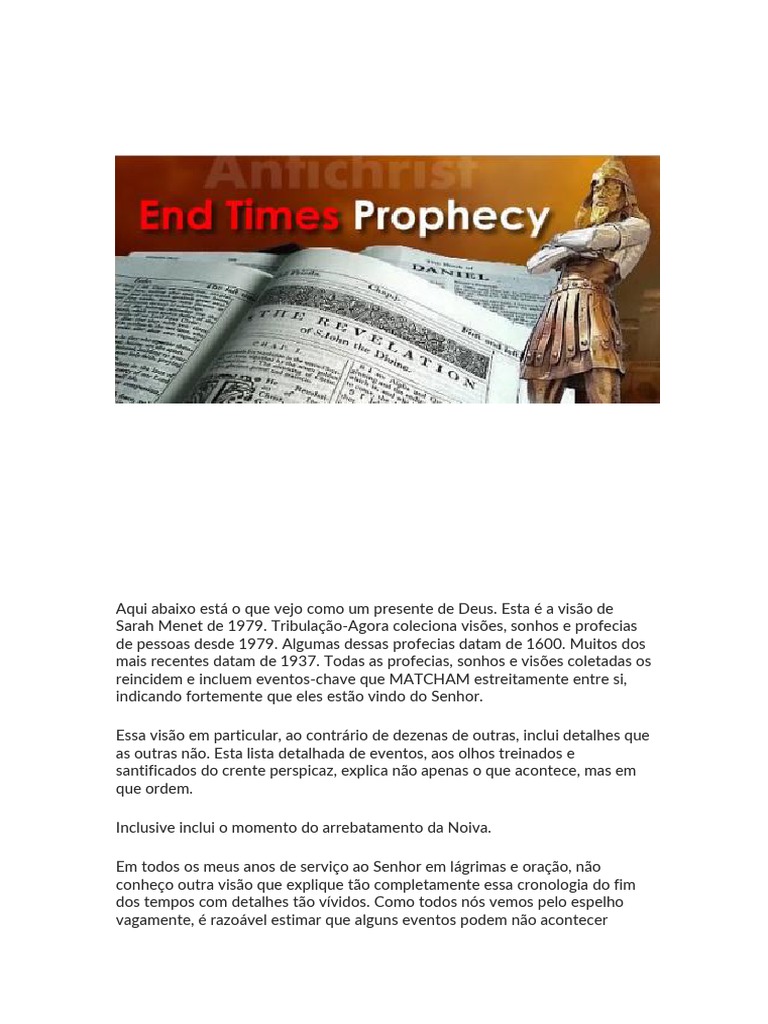 Visão Profética de Sarah Menet 1979 | PDF | Ataques de 11 de Setembro ...