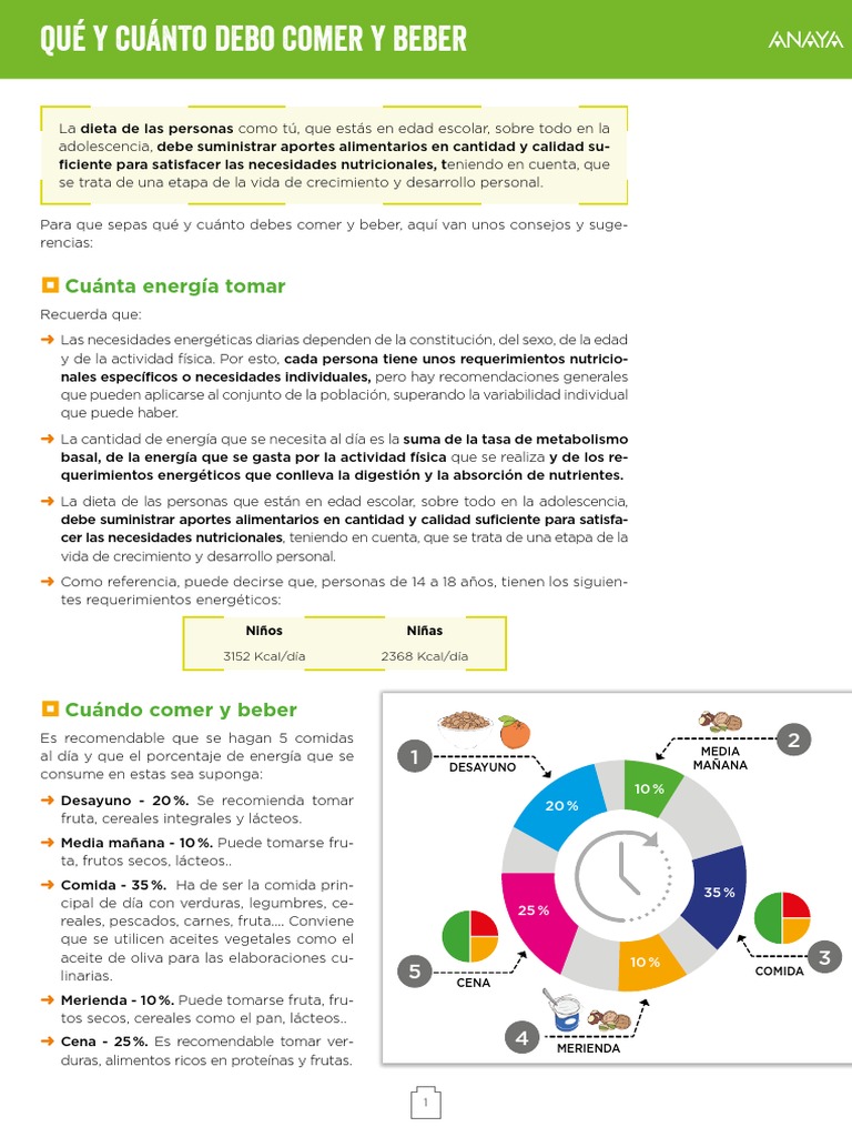 Qué y Cuánto Debo Comer y Beber | PDF | Dieta | Nutrición