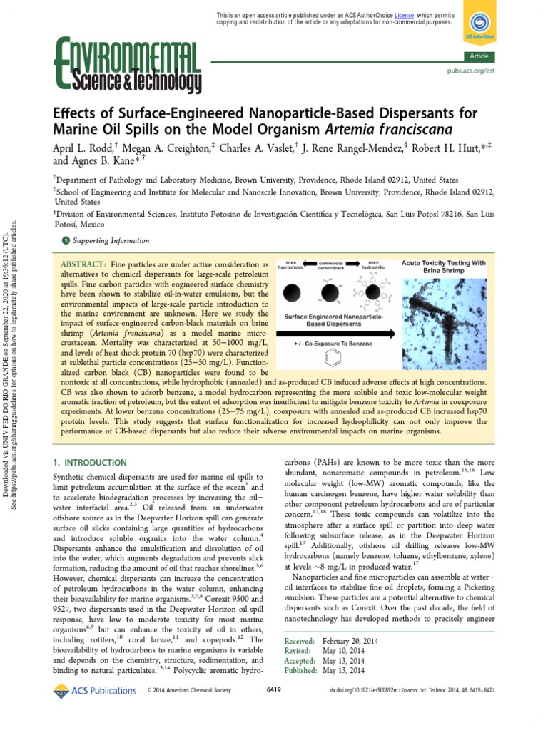 E Ffects of Surface-Engineered Nanoparticle-Based Dispersants For ...