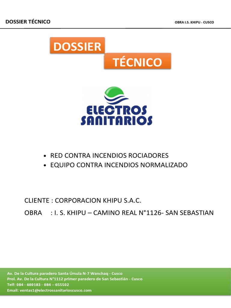 Dosier Tecnico Khipu PDF | PDF | Bomba | Ingeniería Química