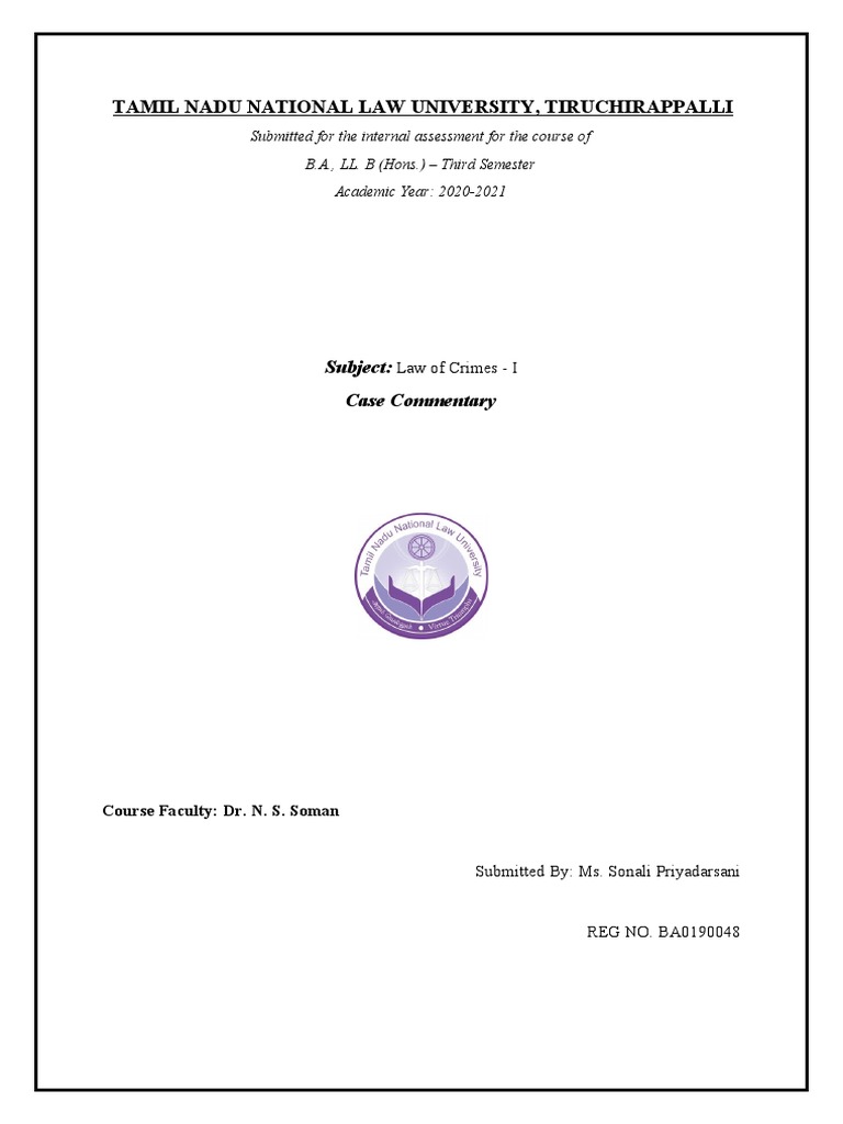 Case Comment Ipc | PDF | Rape | Criminal Law