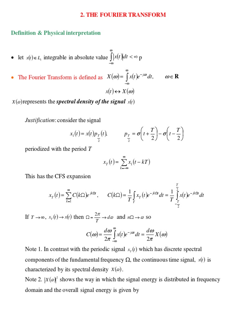 !!en3 The Fourier Transform v02 | PDF | Spectral Density | Fourier Transform