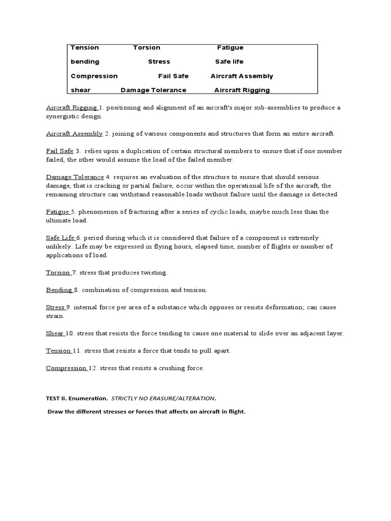 Test Ii. Enumeration. Strictly No Erasure/Alteration. Draw The ...